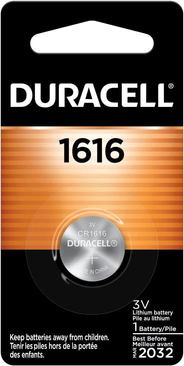Duracell 1616 3V Lithium Coin Battery with Long-Lasting Power & Triple ...