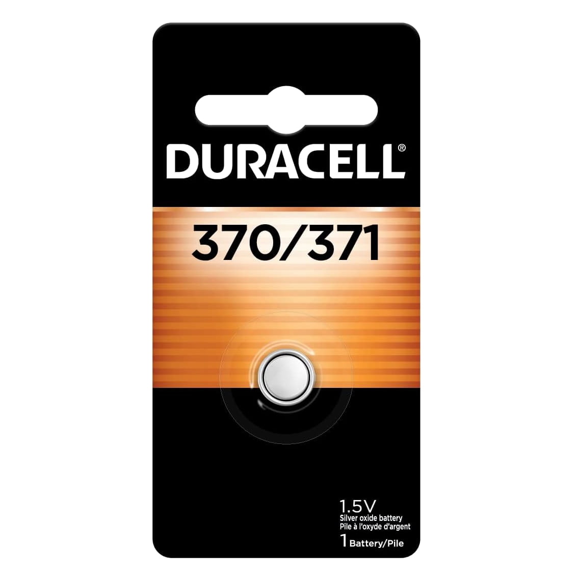 Duracell 370/371 1.5 Volt Silver Oxide Button Battery - Long-Lasting ...