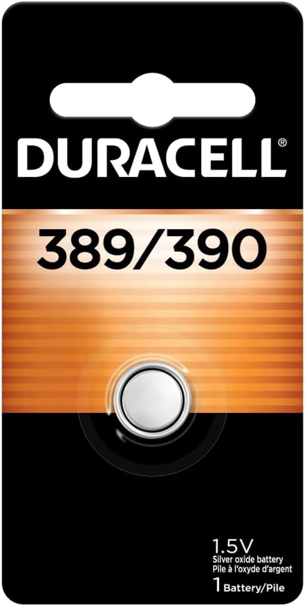 Duracell 389/390 1.5 Volt Silver Oxide Button Battery - For Watches ...
