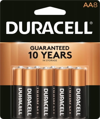 Duracell 8 Pack "AA" 1.5V Alkaline Battery New Duracell Duralock Techn ...