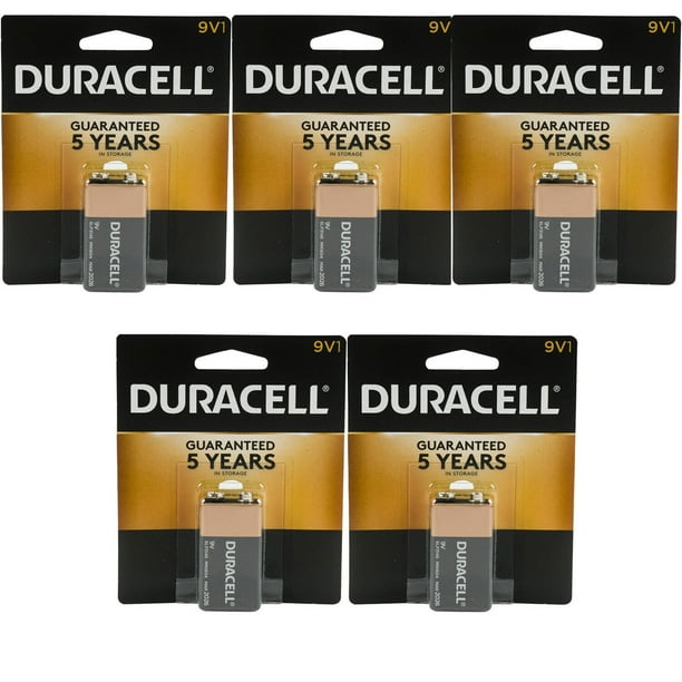 Duracell 9V Batteries Alkaline Copper Top Long lasting (5 Pcs ...