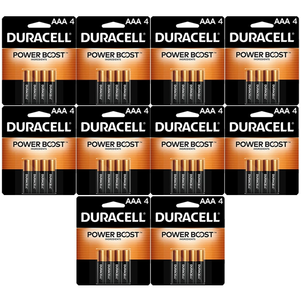 Duracell AAA 1.5V Coppertop Alkaline Batteries , Pack of 10 - 4 Count ...
