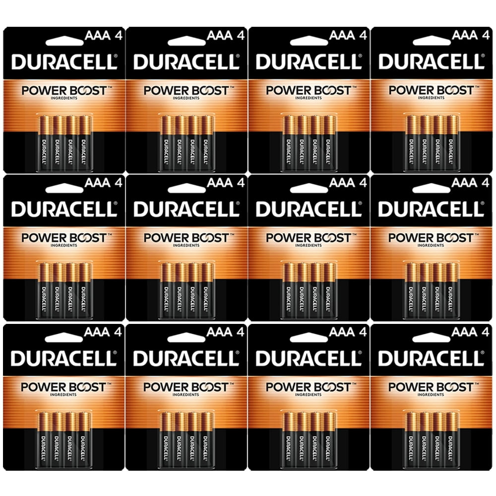 Duracell AAA 1.5V Coppertop Alkaline Batteries , Pack of 12 - 4 Count ...