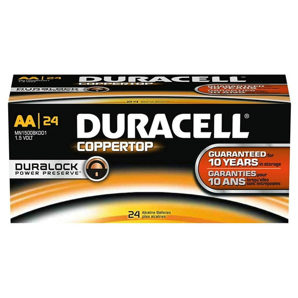 Duracell Battery Alkaline Size AA (Box of 24) - Walmart Business Supplies