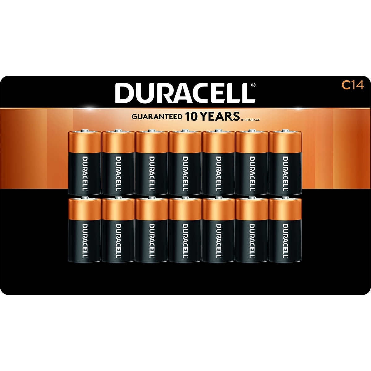 Duracell, C Alkaline Batteries, 14 Count, Long-Lasting Dependability ...