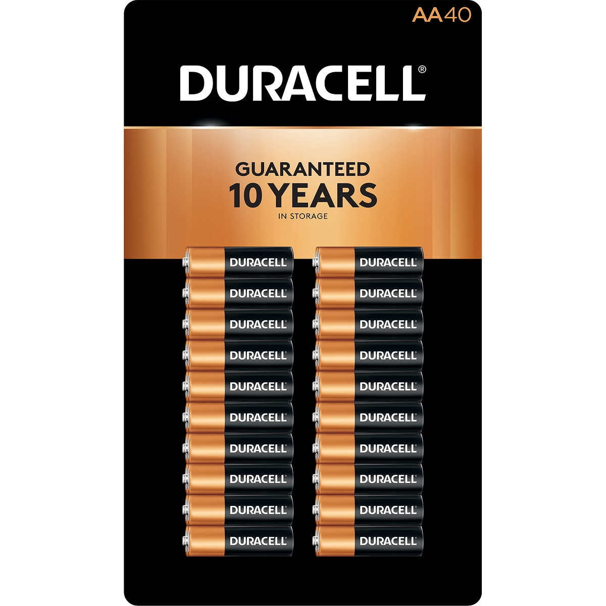 Duracell CopperTop AA Batteries, 40 Count, Long-Lasting Alkaline Power ...