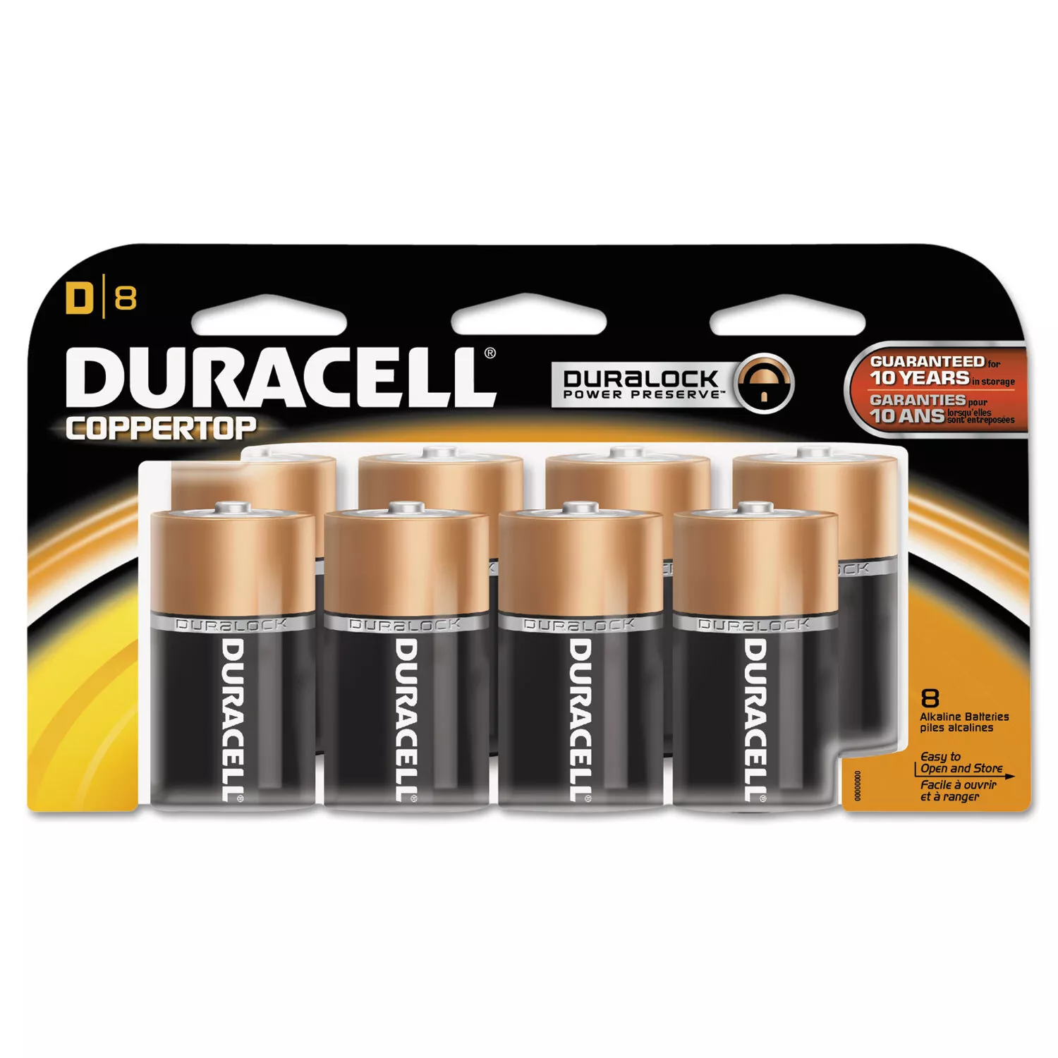 Duracell CopperTop Alkaline Batteries with Duralock Power Preserve Technology D - Walmart.com