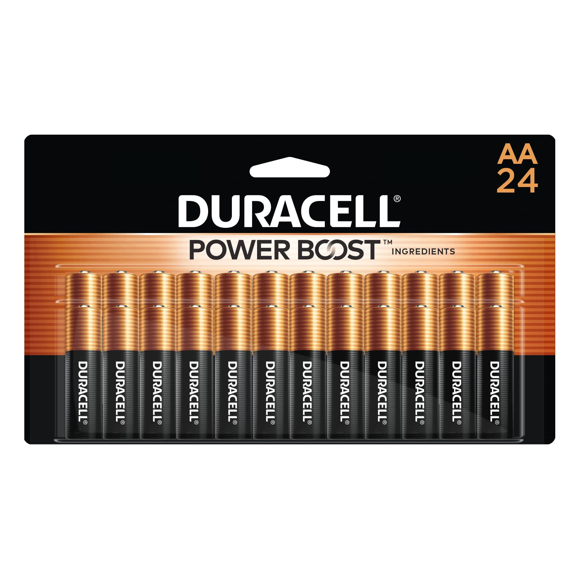 Duracell Coppertop AA Batteries with Power Boost Ingredients, 24 Count ...