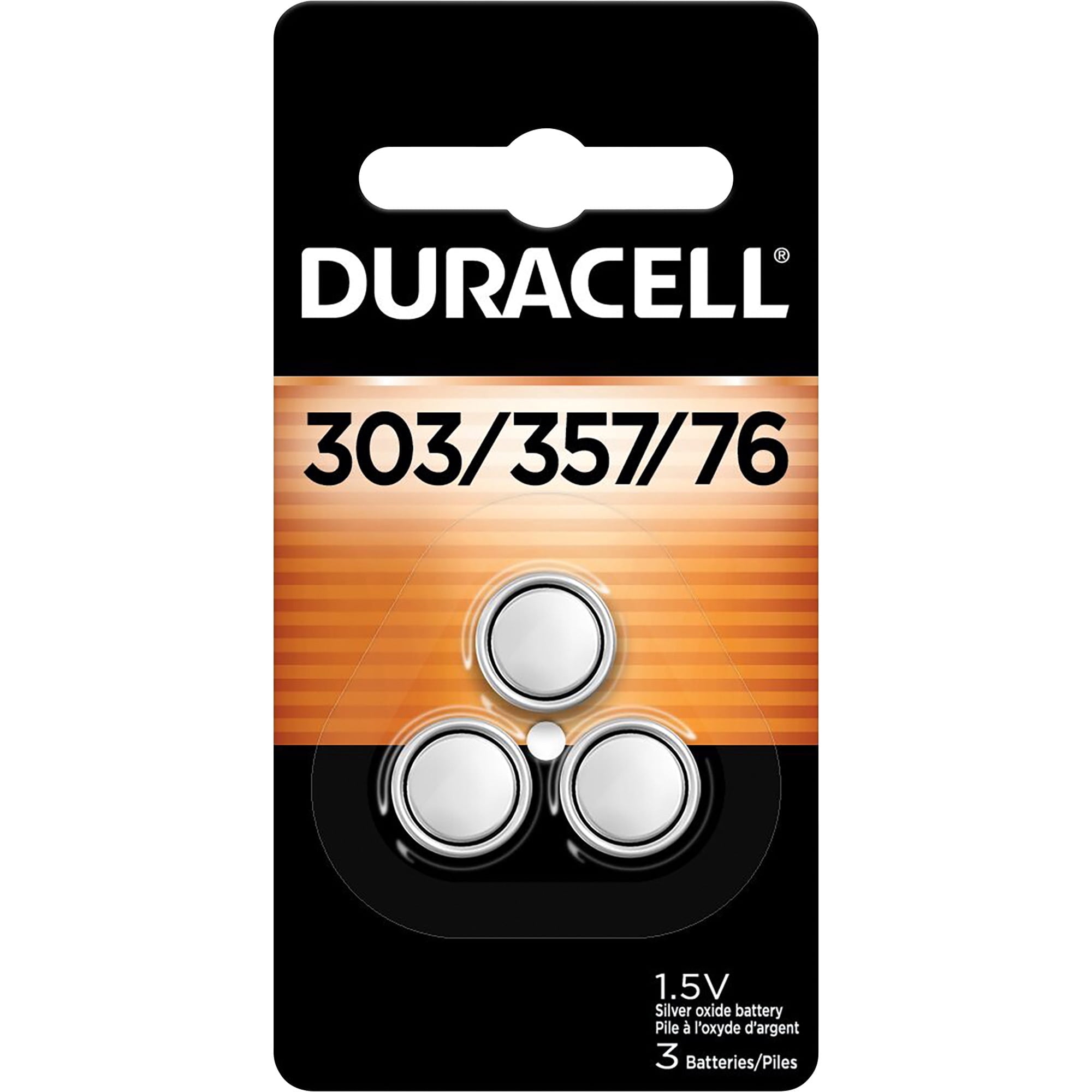 Duracell D303/357 Silver Oxide Button Batteries - 3-Pk. - Walmart.com