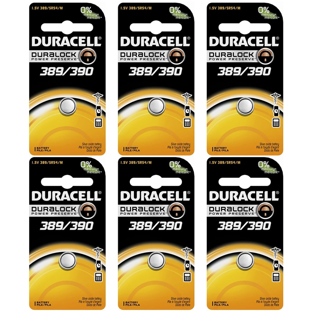 Duracell Silver Oxide Electronic Watch Battery, Size 389/390, 1.55V ...