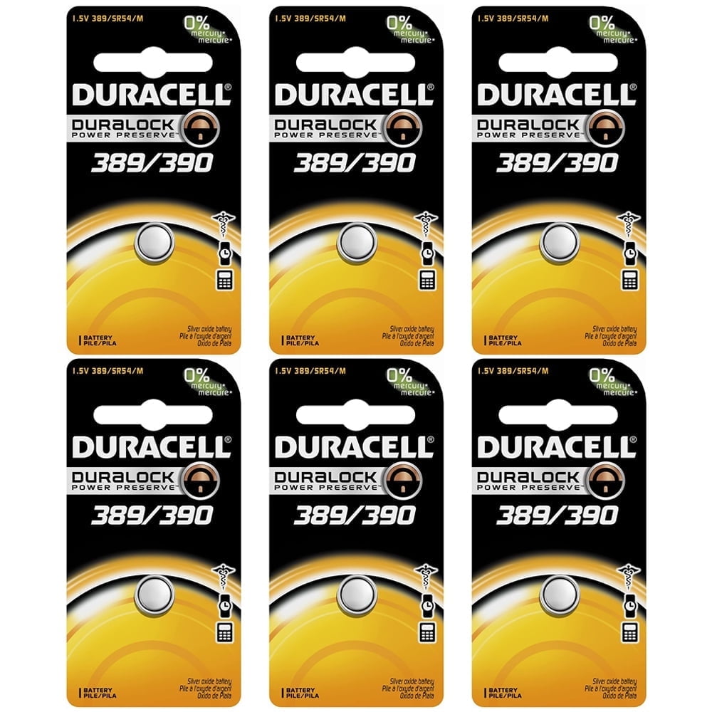 Duracell Silver Oxide Watch Battery, 389/390 Size, 1.55V, 70mAh, Case ...