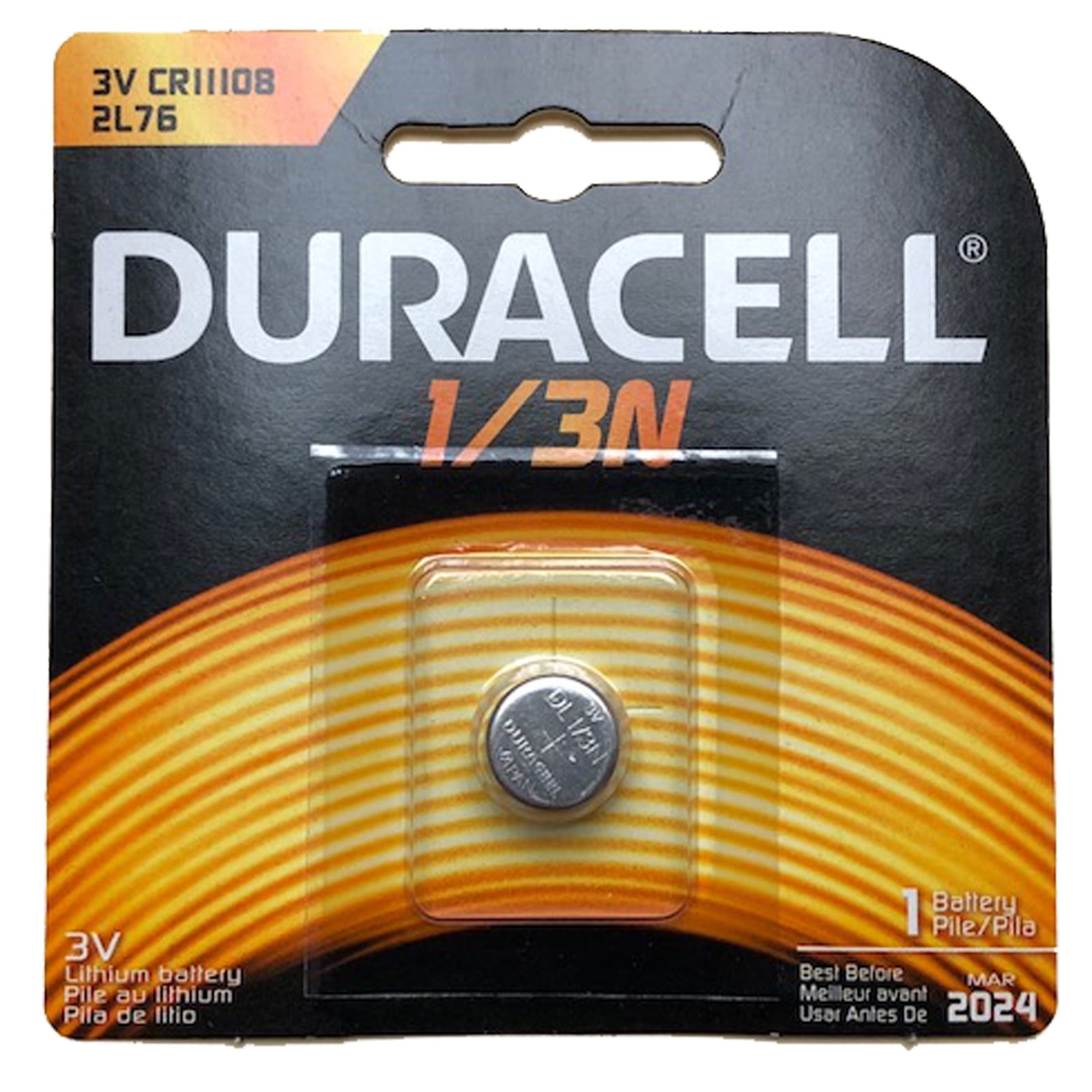 Duracell DL CR1/3N 2L76 3V Lithium Battery Compatible with 1/3N, DL1/3N ...