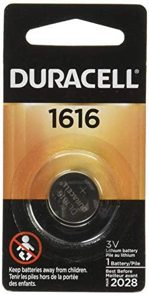 Duracell DL1616BPK Lithium Coin Battery, 1616 Size, 3V, 55 mAh Capacity ...