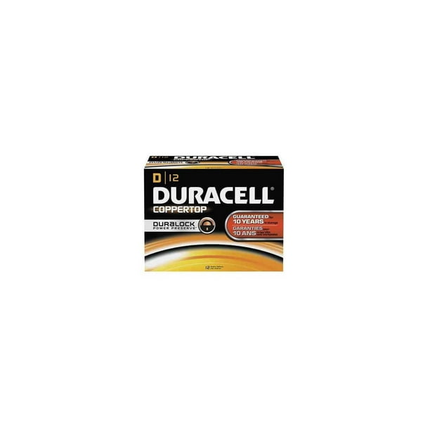 Duracell, DUR01301, Coppertop Alkaline D Battery - MN1300, 12 / Box, Black - Walmart.com