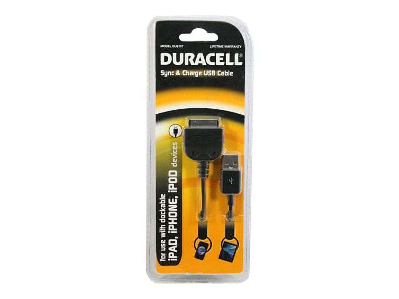 DURACELL DU6107 Charge & Sync 30-Pin to USB Cable - Walmart.com