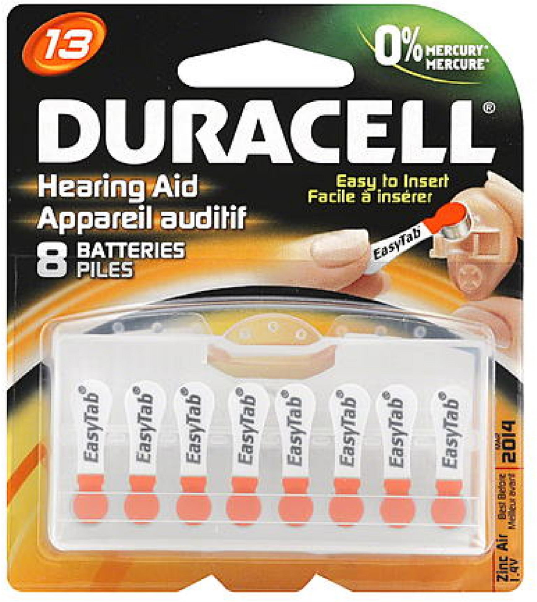 Duracell Hearing Aid Batteries [13] 8 ea - Walmart.com