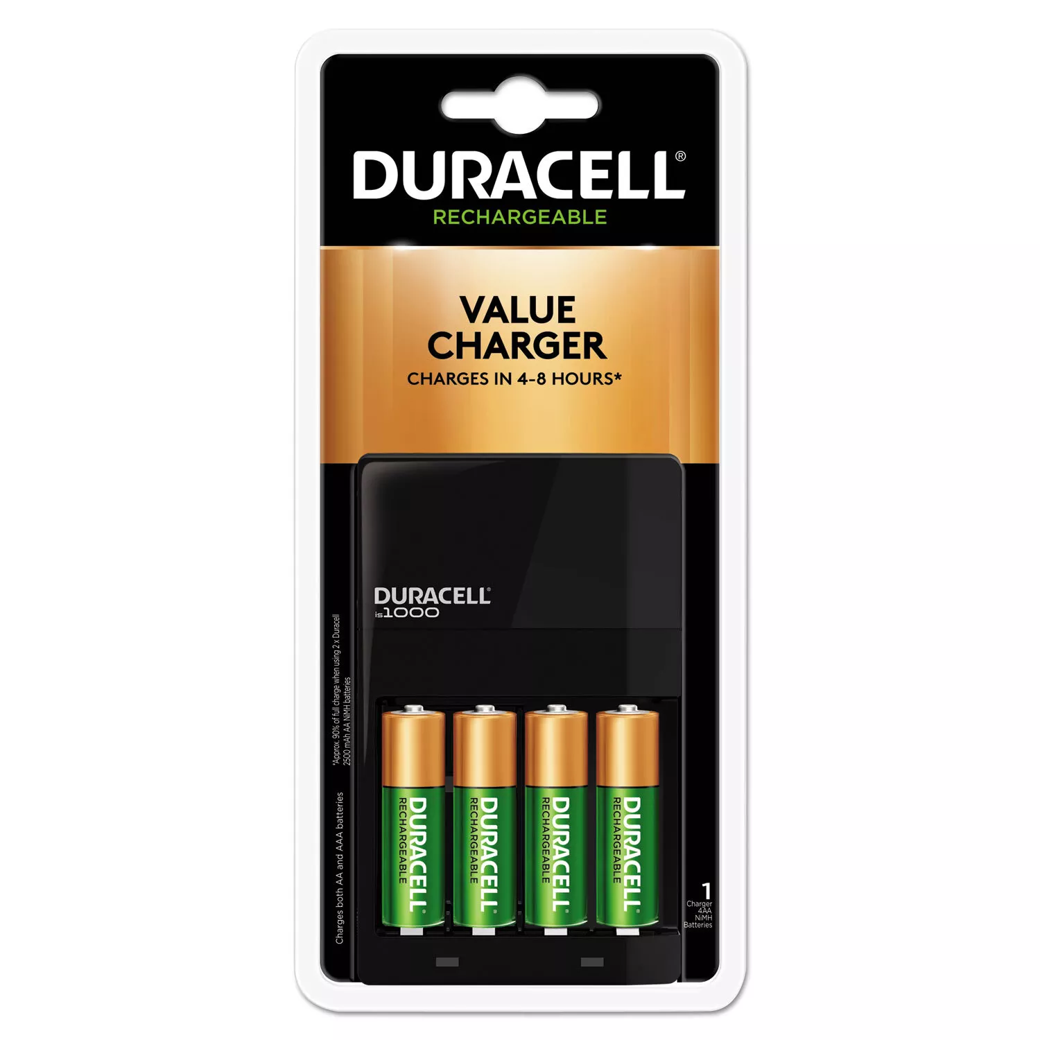 Duracell ION SPEED 1000 Advanced Charger Includes 4 AA NiMH Batteries ...