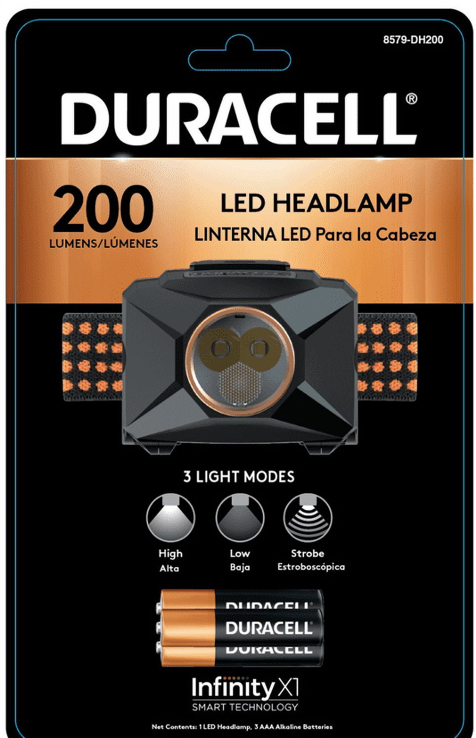 Brandclub - Duracell LED 200 Lumens Headlamp