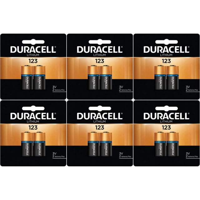 Duracell Lithium CR123A CR123 123A 3V 12 Batteries - Walmart.com