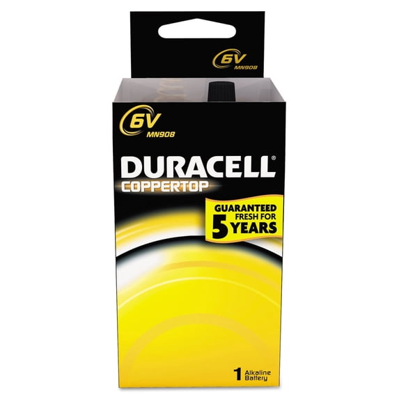 Duracell MN908 Coppertop Alkaline Lantern 908 Battery, 6-Volt, 1 ...
