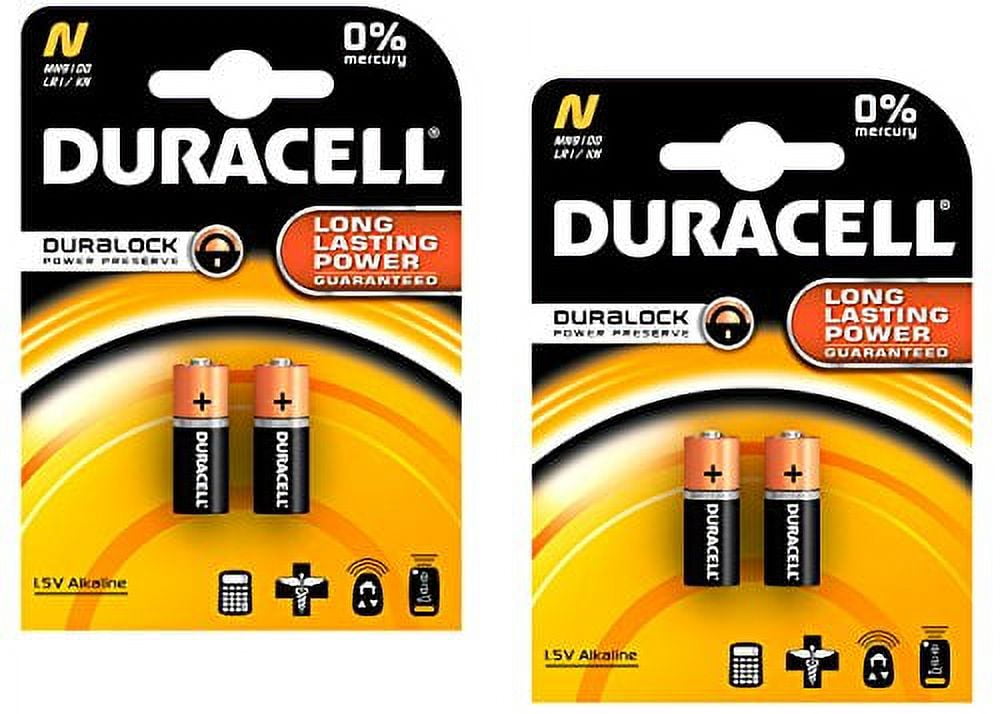 Duracell MN9100/E90/LR1 1.5V Size N Medical Battery - 2 Pack, 4 ...