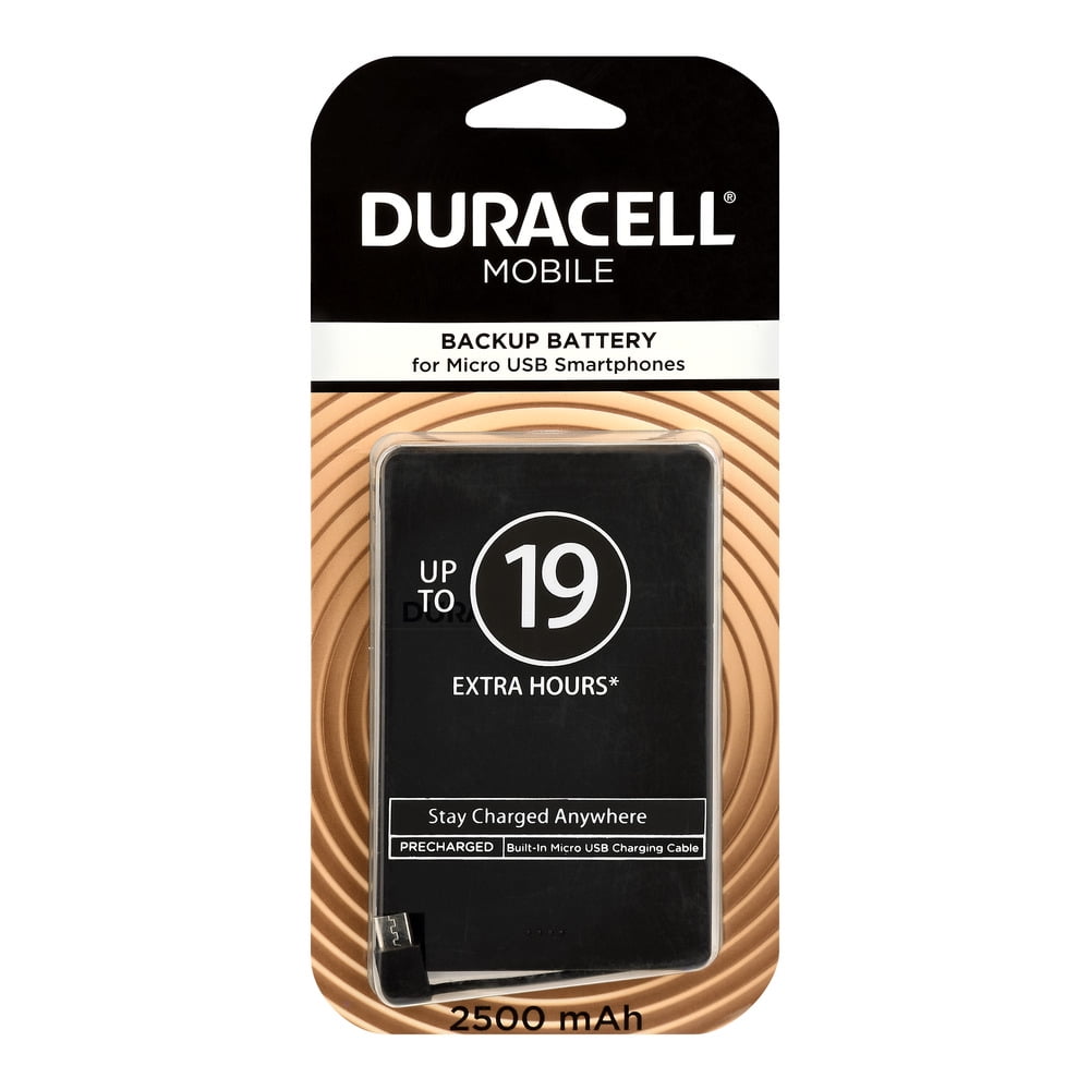 Duracell Mobile Backup Battery for Micro USB Smartphones Up To 19 Extra ...