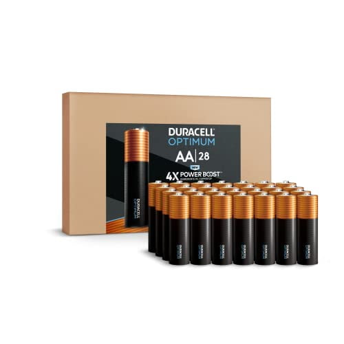 Duracell Optimum AA Batteries, 28 Count Pack Double A Battery with ...