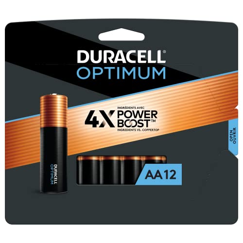 Duracell Optimum AA Batteries with Power Boost Ingredients, 12 Count ...