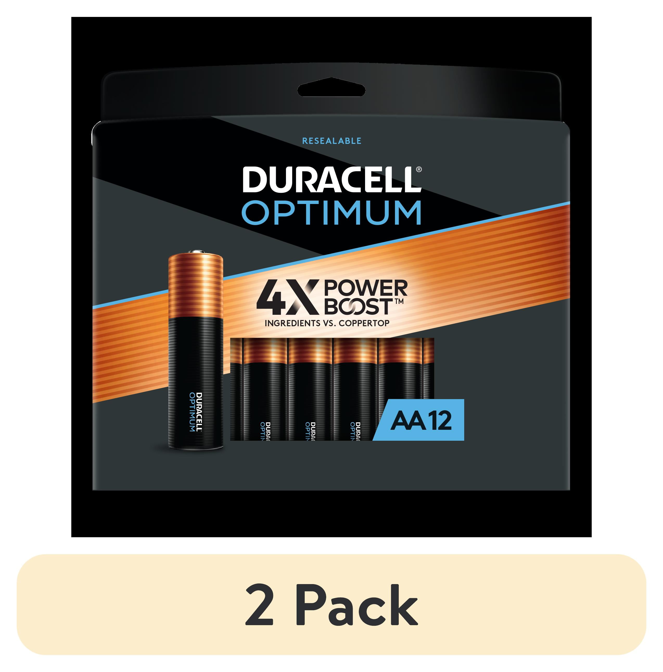 (2 pack) Duracell Optimum AA Battery with 4X POWER BOOST™, 12 Pack ...