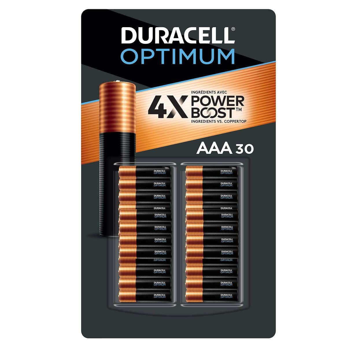 Duracell Optimum AAA Batteries with 4X Power Boost Ingredients, 30 ...