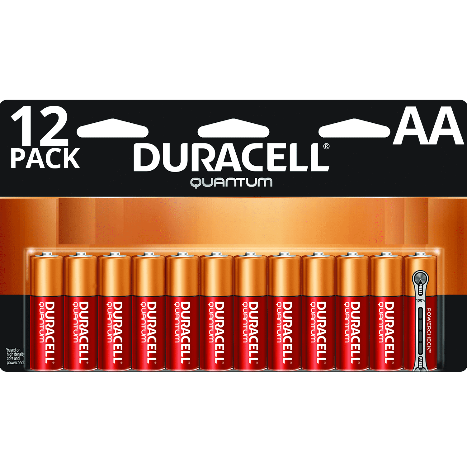 Duracell PowerCheck Quantum 1.5 V AA Alkaline Batteries, 12 count ...