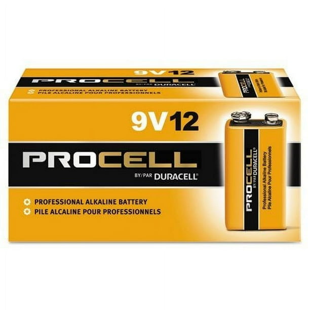 Duracell Procell 9 Volt Batteries, Pack of 12 - Walmart Business Supplies