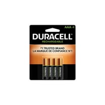 Duracell Rechargeable AAA Batteries, Long Lasting NiMH, Precharged, 4 Pack - Walmart.com