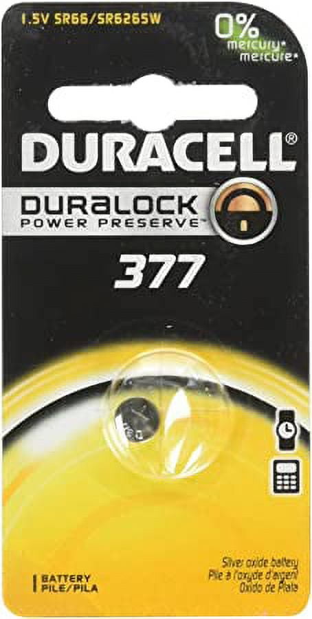 Duracell Watch And Electronic Battery 1.5 V Model No. 377 Carded (Pack ...
