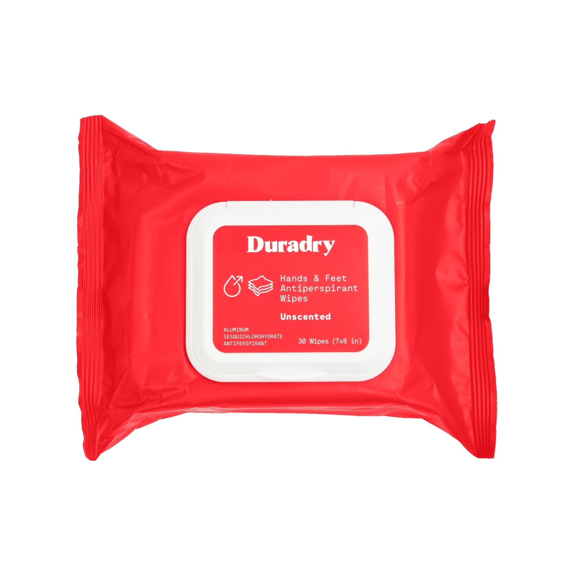 Duradry Maximum Strength Antiperspirant Wipes for Hands & Feet, Blocks ...