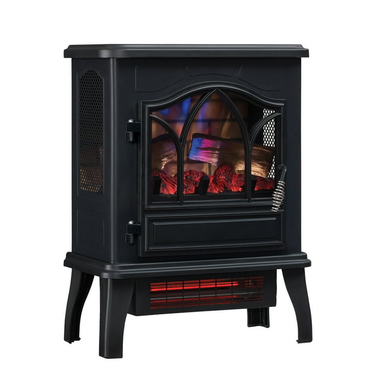 Free Shipping Duraflame 1 000 sq ft 3D Infrared Quartz Electric Fireplace Stove Heater Black Walmart