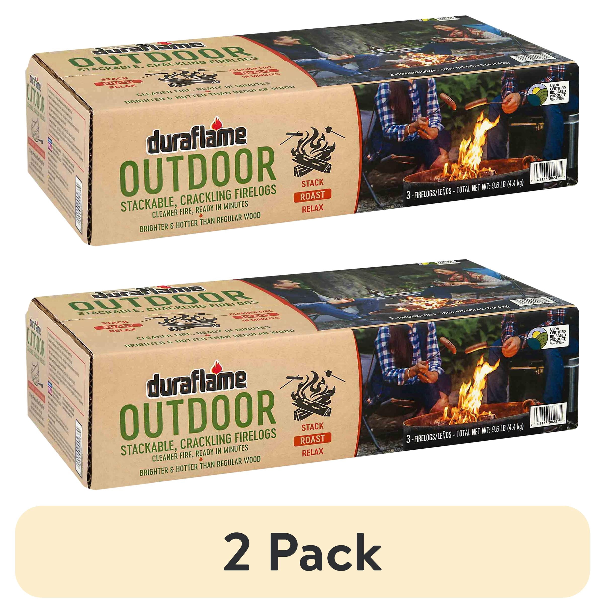 (2 pack) Duraflame Outdoor Roasting Firelogs, Box of 3 Firelogs for 1 ...
