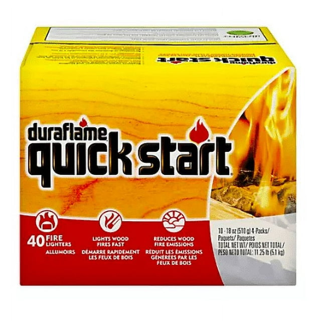 Duraflame Quick Start Firestarters, 40-pk, Indoor Fireplace & Firepit ...