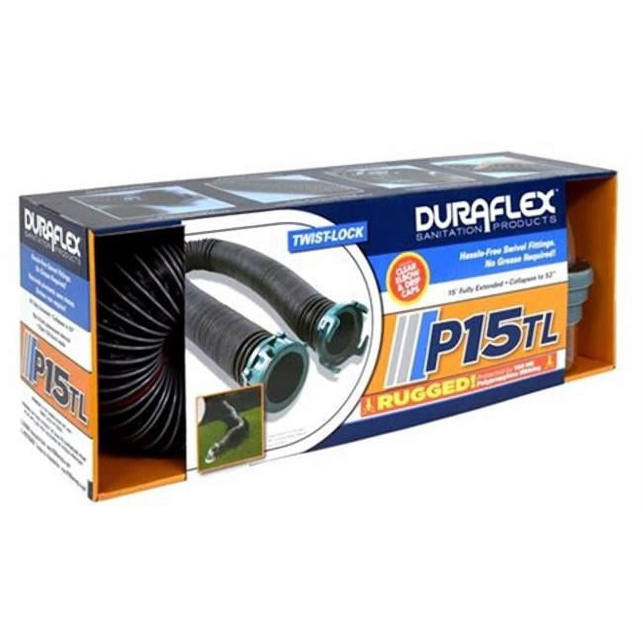 Duraflex 21861 15 ft. P15TL Vortex Sewer Hose - Walmart.com