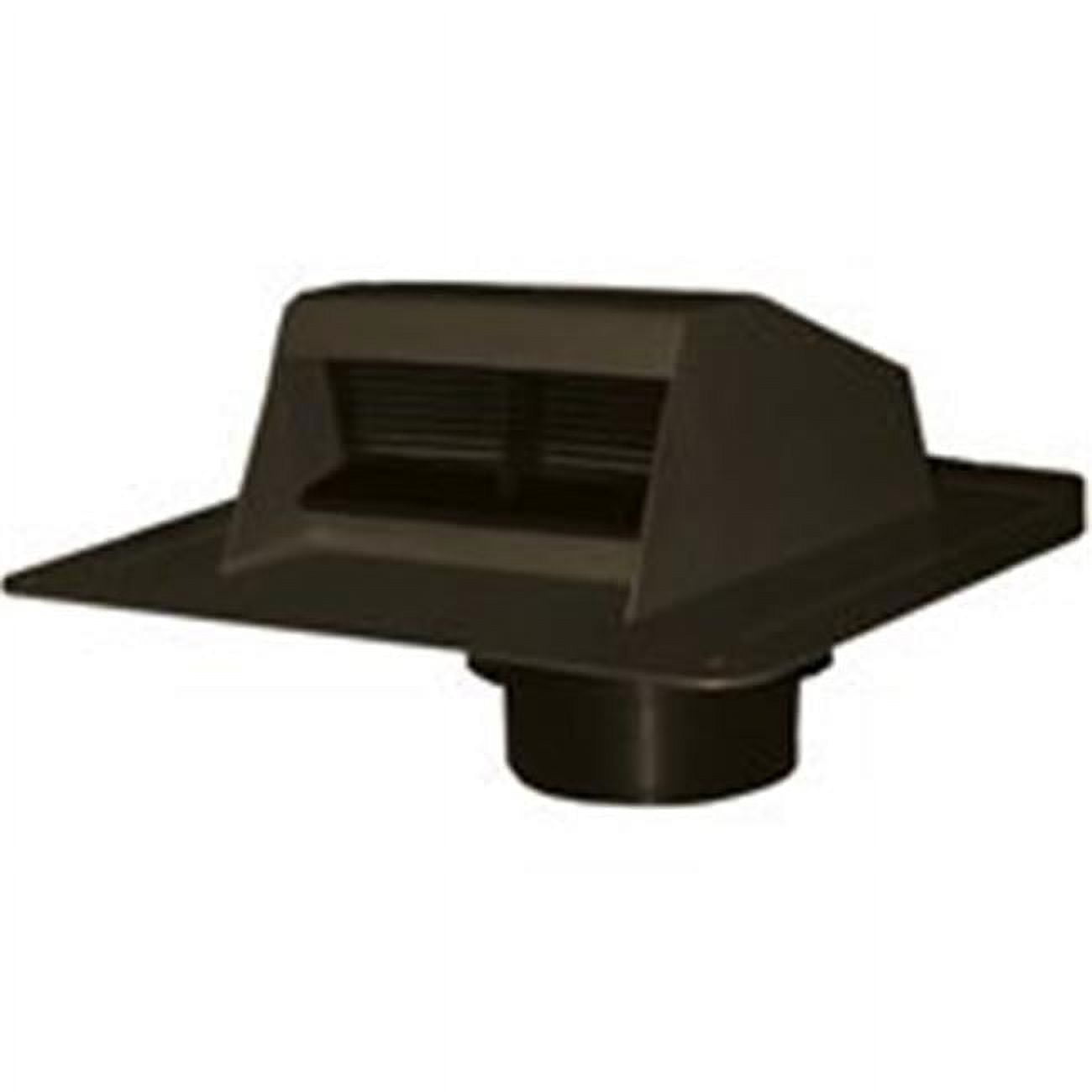 Duraflo 6011BL Exhaust Vent with Flap and Attached Collar, Black ...
