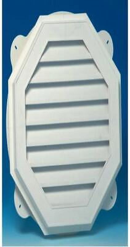 Duraflo White Vinyl Octagon Gable Vent, 22", UV Resistant, Suitable for ...