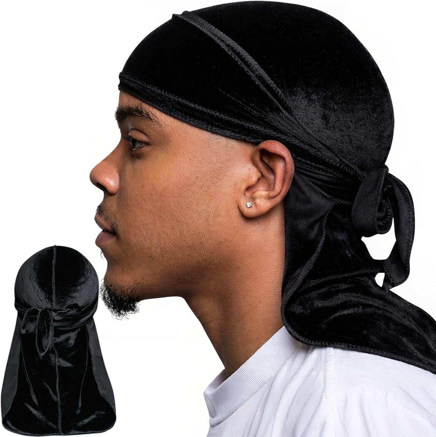 Durag - Soft Durags for Men & Women, Long Double Wide Straps, Silky ...