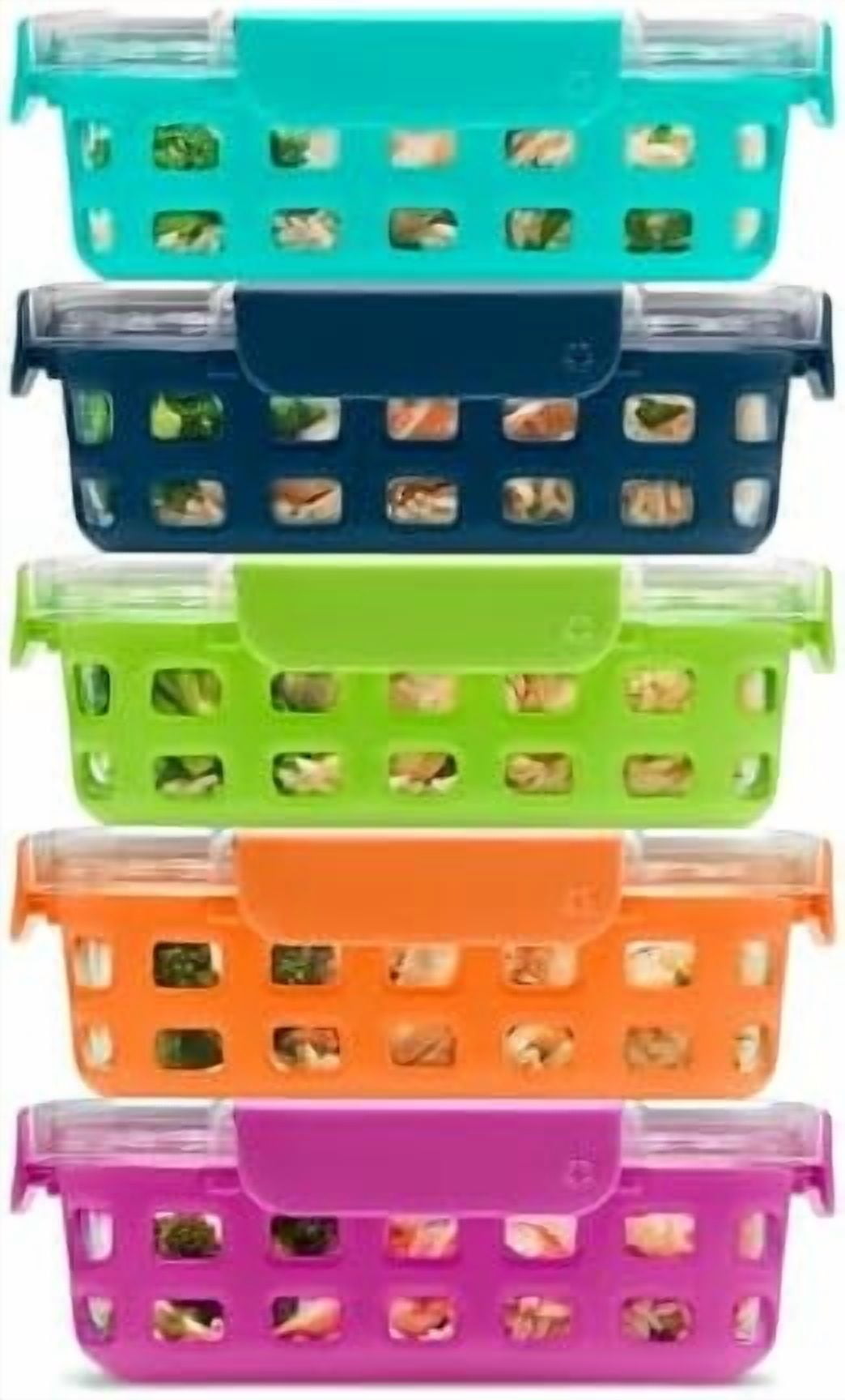 Duraglass 3.4 Cup Meal Prep Sets 10Pc, 5 Pack Set- Glass Food Storage ...
