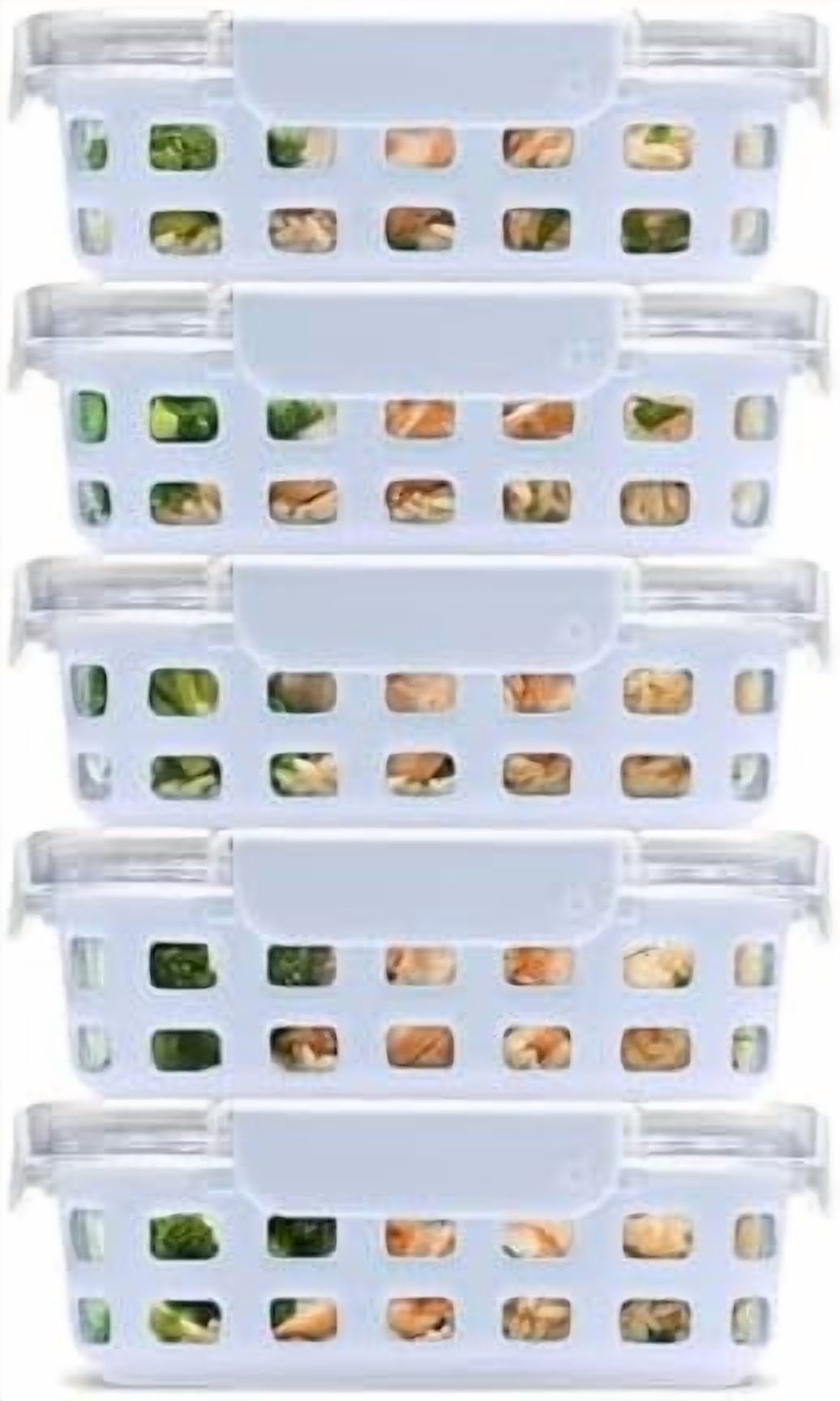 Duraglass 3.4 Cup Meal Prep Sets 10Pc, 5 Pack Set- Glass Food Storage ...