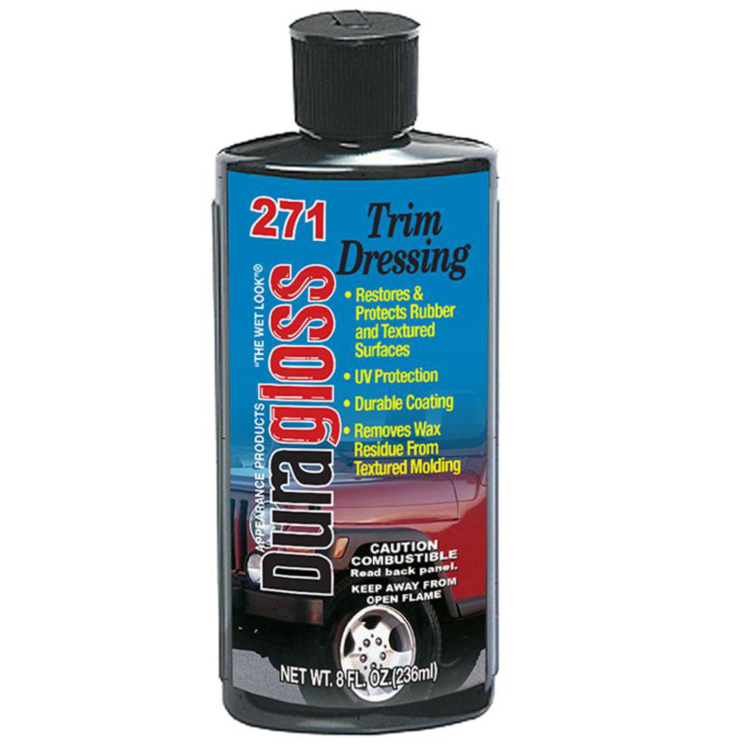 Duragloss Rubber & Flat Black Dressing - Cleans and shines rubber ...