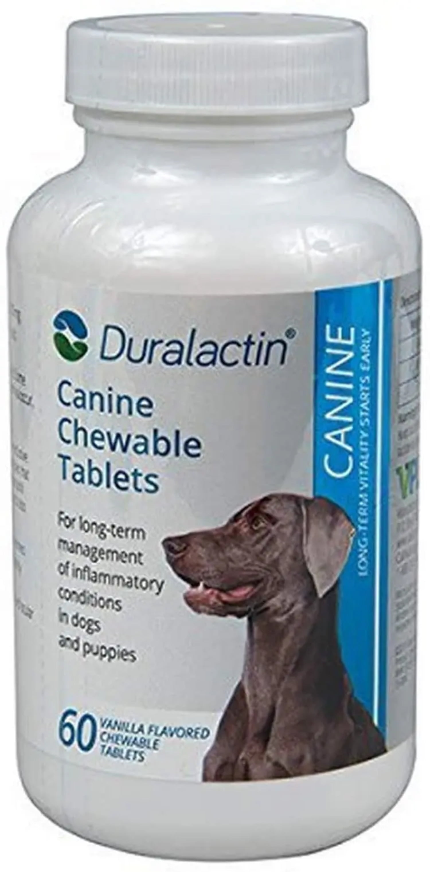 Duralactin Canine 1000mg 60ct Chewable Vanilla Flavored Tabs for Dogs ...