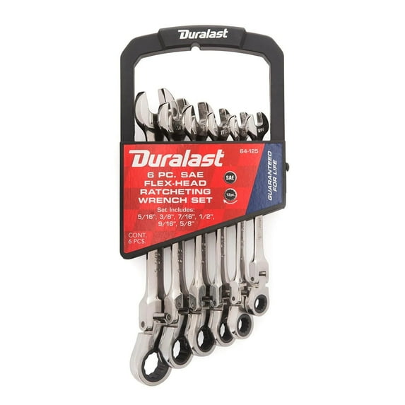 Duralast SAE Flex Head Ratcheting Wrench Set 6 Piece # 64-125 - Walmart.com