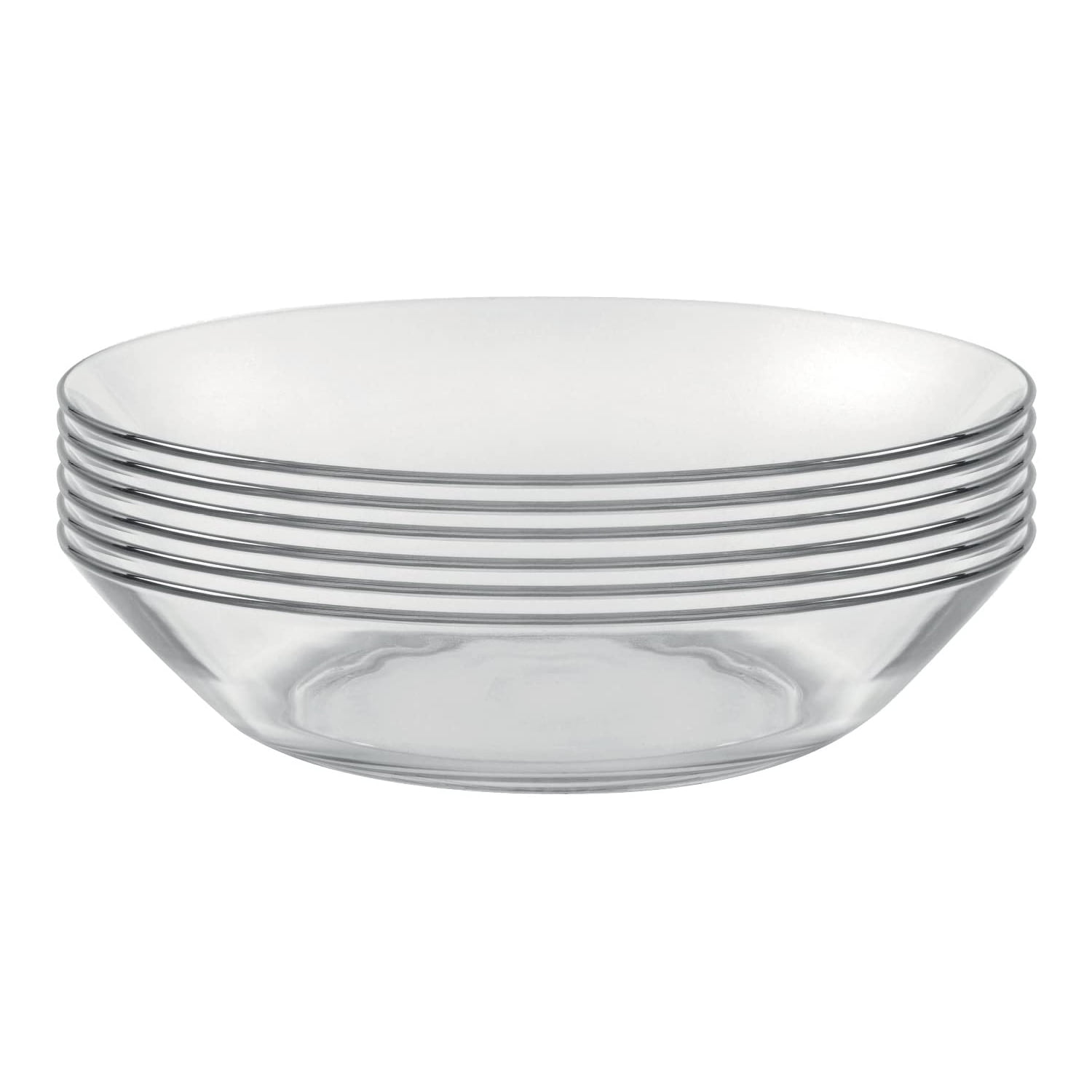 Duralex Lys Calotte 8 Inch Clear Tempered Glass Plates, Set of 6 ...