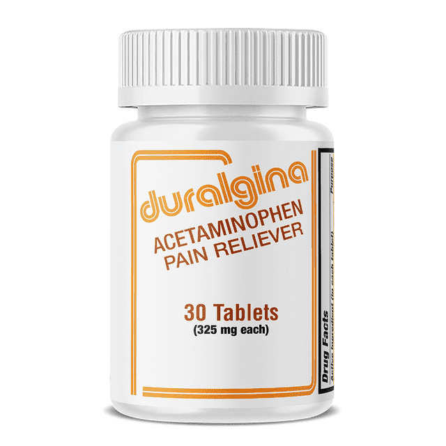 Duralgina Acetaminophen Pills, Pain & Fever Relief, 325 mg, 30 Count ...