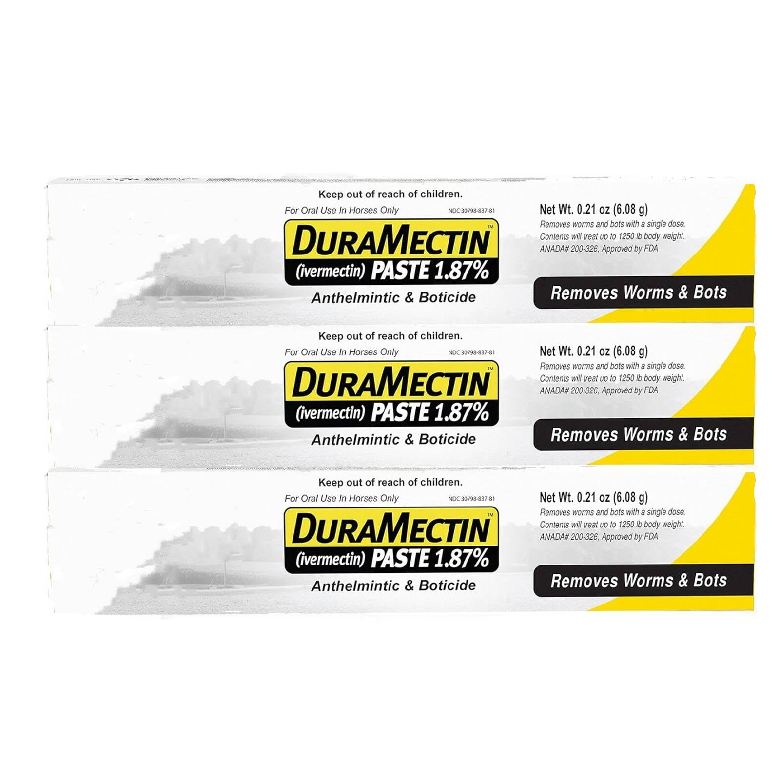 Duramëctin Equinë Wörmer Pastë 6.08g/0.21 oz - 3 Tubes - Walmart.com